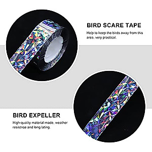 Cabilock 2Pcs Bird Tape Ribbon Tape Double Sided Reflective Tape Garden Backyard Reflective Tape for Protecting Plant