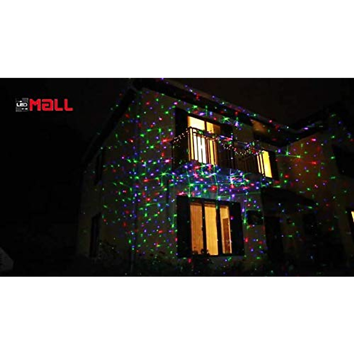 LedMall Motion 8 Patterns in 1 Red, Green, and Blue Outdoor Christmas Laser Lights Projector with remote control and Security Lock