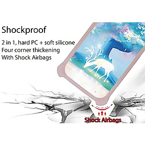 jioeuinly Case for Moto Thinkphone Case Compatible with Motorola Thinkphone Phone Case Cover [with Tempered Glass Screen Protector][Hard PC + Soft Silicone][Ring Support] [Luminous Effect] YGF-GL