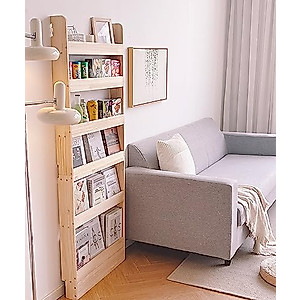 Heehee Solid Wood Bookshelf Bookcase Book Shelf Organizer for Books, Toy Storage Bookshelf Rack Wall for Kids and Adults (Width 23.6in (60CM))