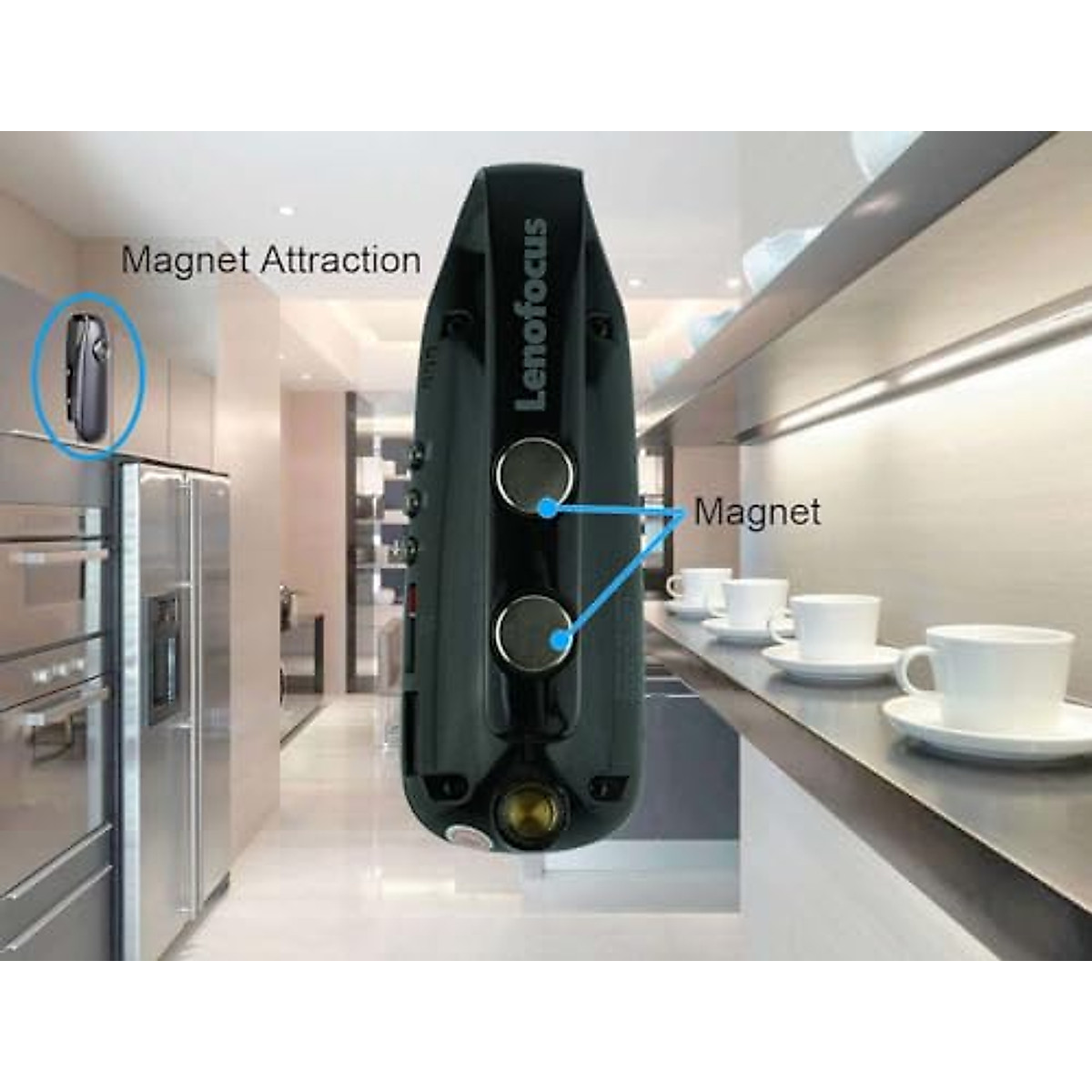 Lenofocus Mini Body Camera 1080P Portable Small Body Worn Cam Cycling Bike Camera Wearable Pocket Video Cameras Built-in for Civilians Police Security Guard