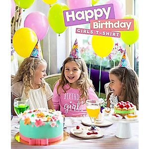 Happy Birthday T-Shirt (Girls 1 to 12) Sassy Kids Party Tee - Sweet Baby/Toddler Outfit 7 Pink Heather LS