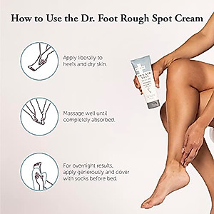 Dr. Foot Cracked Heel Repair Cream 8 Fl Oz - Moisturizing Lotion with Shea Butter & Lactic Acid, Softens Calluses & Dry Skin on Feet