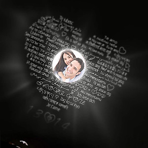 Custom Photo Projection Necklace Gift for Her - Sterling Silver Personalized Photo Picture Necklace Gift for Wife Mom Girlfriend - Love Necklace Anniversary Wedding Gift