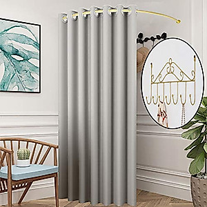 YJFENG-Broom, YJFENG Clothing Store Changing Room, Women's Clothing Store Dressing Fitting Tent Room, C-Shaped Curtain Rod, for Shopping Malls, Offices, with Hook Up (Light Gray,80x80cm)