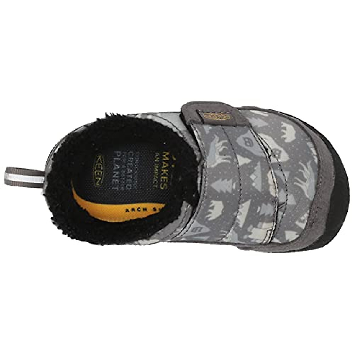 KEEN Kids Howser Low Wrap Casual Slippers, Steel Grey/Star White, 6 US Unisex Toddler