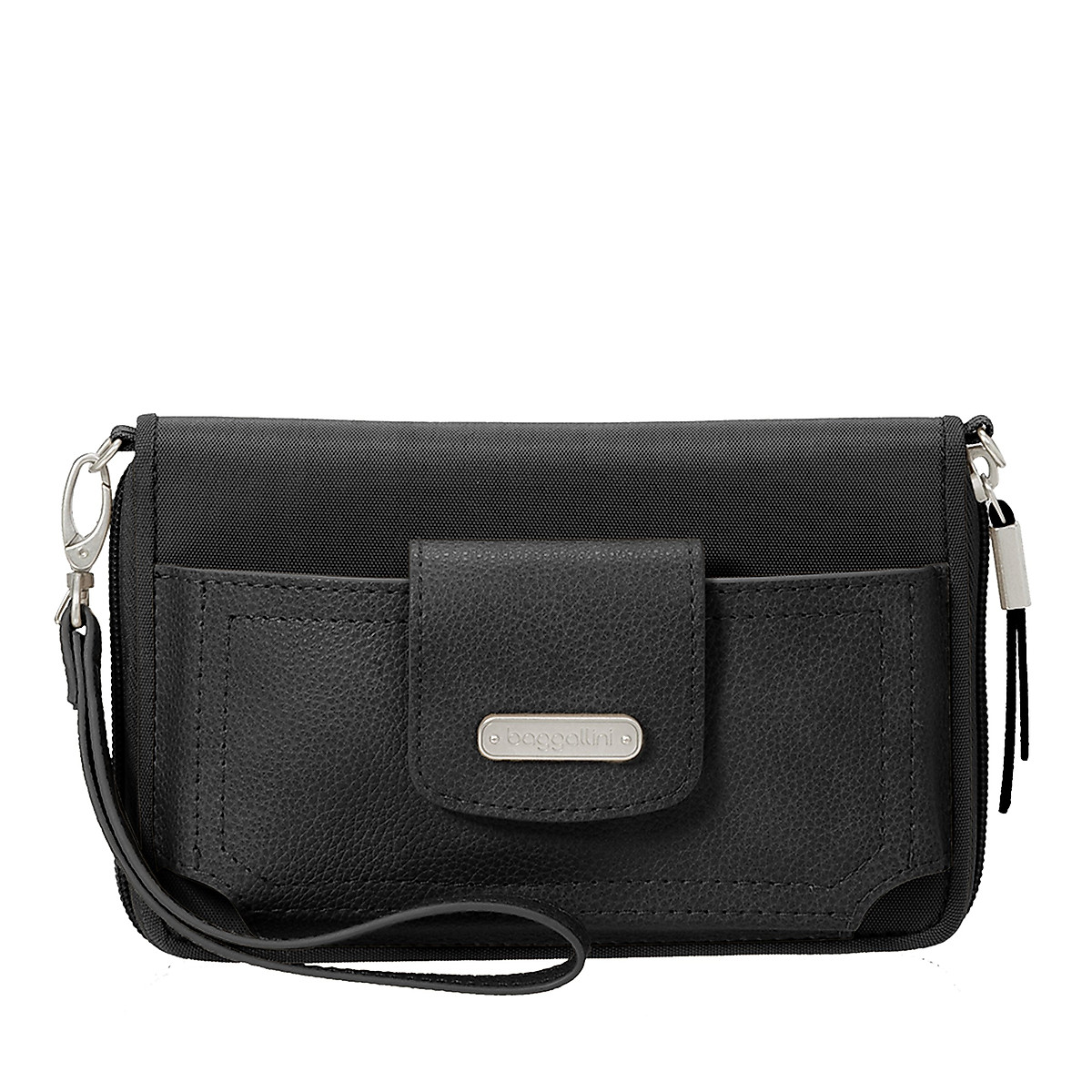 Baggallini Womens New Classic Rfid Phone Wallet Crossbody Cross Body Handbags, Black, One Size US