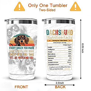 Dachshund Gifts for Women, Best Weiner Dog Stuff, Weiner Dog Gifts for Women, Weiner Dog Gifts for Dog Lovers, Dachshund Christmas Decor, Dachshund Coffee Mug Weiners Stainless Steel Tumbler 20 Oz