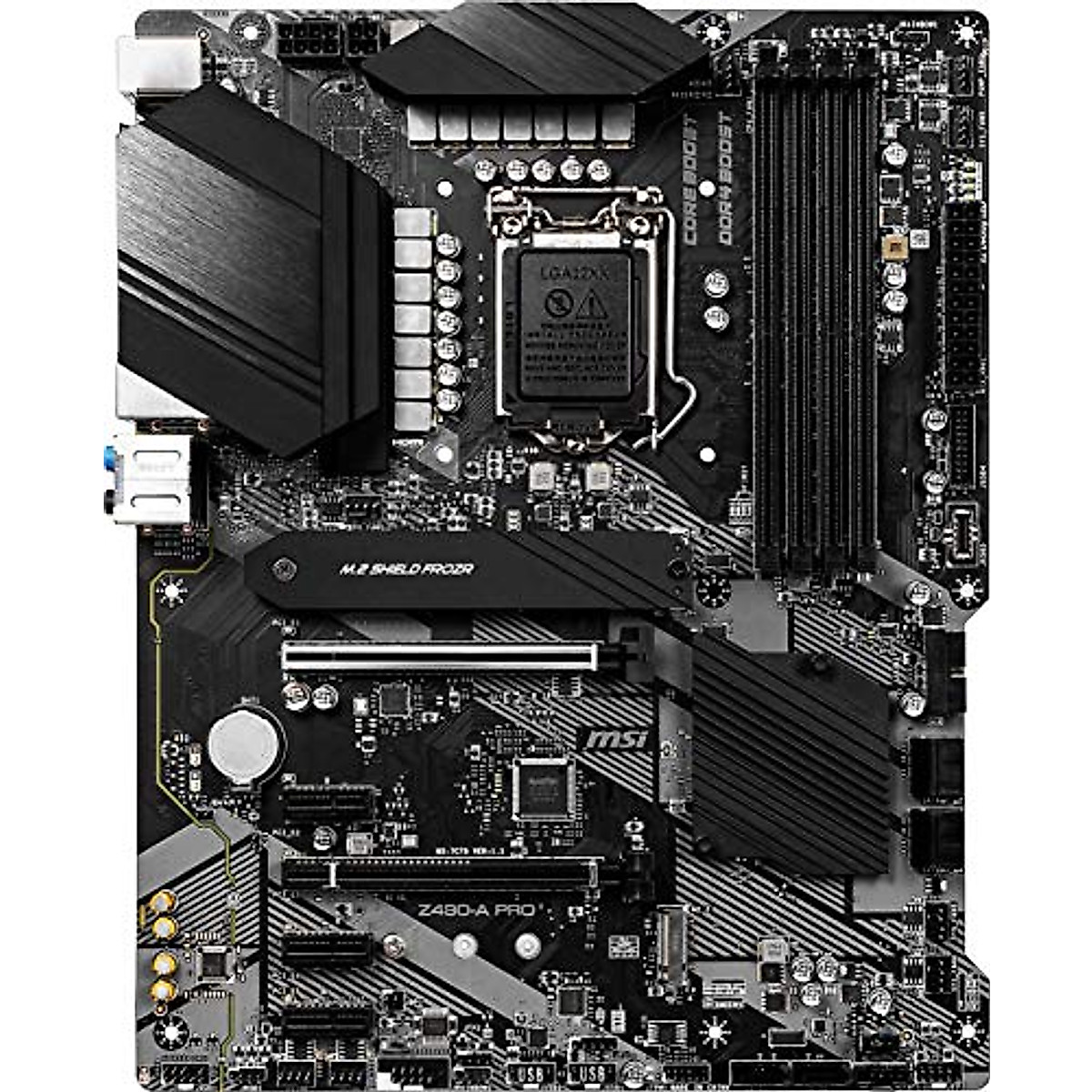 MSI Z490-A PRO ProSeries ATX Motherboard (10th Gen Intel Core, LGA 1200 Socket, DDR4, Dual M.2 Slots, USB 3.2 Gen 2, 2.5G LAN, DP/HDMI) (Renewed)
