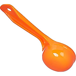CFS 492524 Solid Short Handle Portion Control Spoon, 2.5 oz, Orange