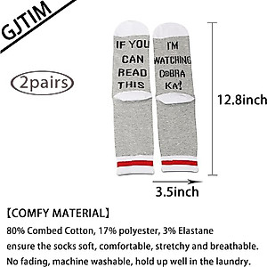 2 Pairs Novelty Socks For Men Women Karate Gift If You Can Read This I’m Watching Kai