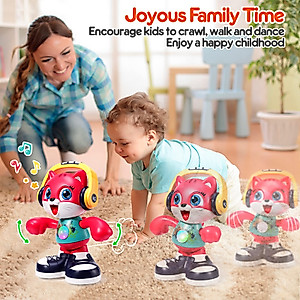 LUDILO Baby Toys 12-18 Months Interactive Dancing Cat Toddler Toys for 1 Year Old Boy Gifts Infant Baby Musical Toys for Toddlers 1-3 Early Educational Toy Birthday Gifts for 1 2 3 Year Old Boys Girls