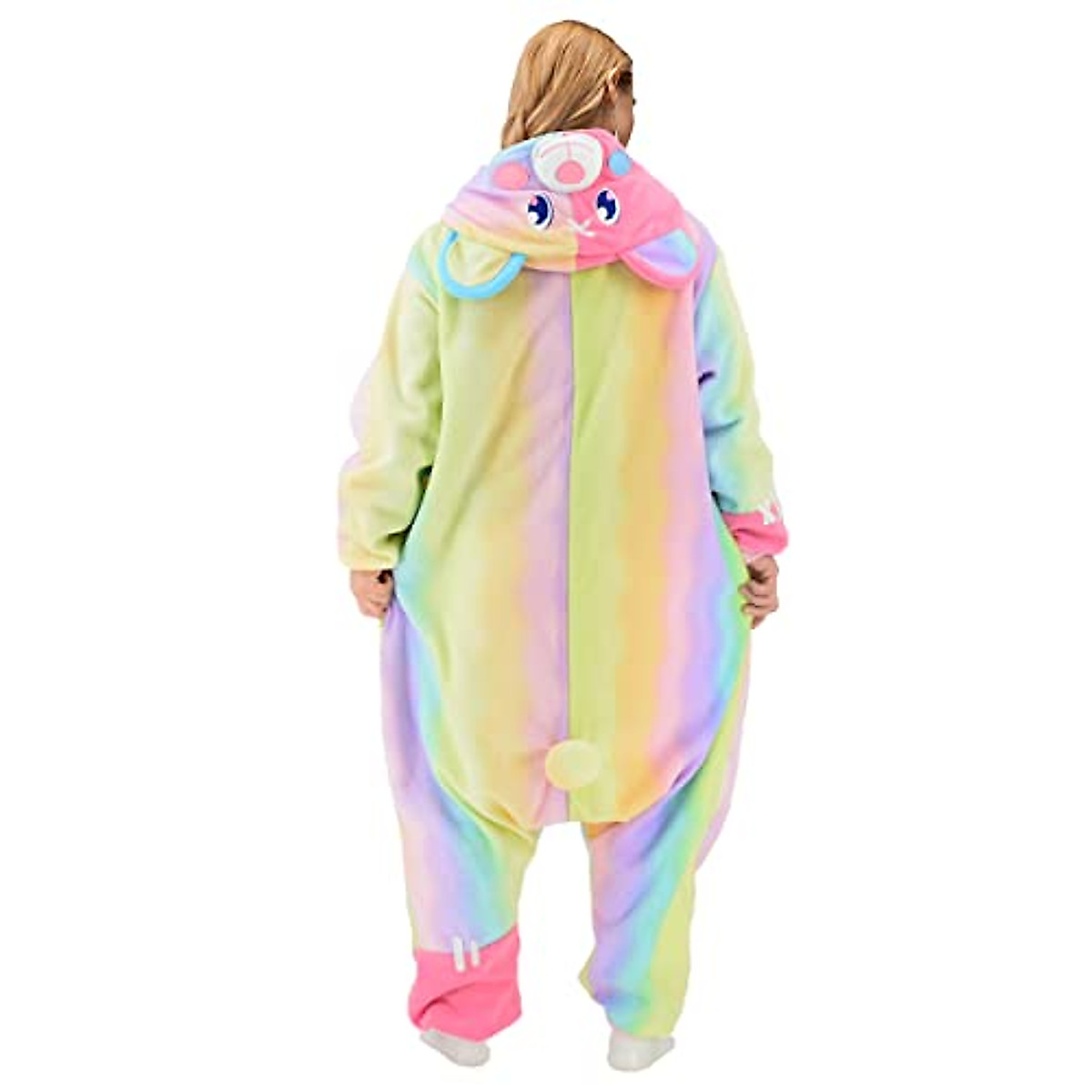 YUNTAISHAN Bear Onesie Adult Onesie Pajamas One Piece Pajamas Animal Cosplay Costume for Women Men