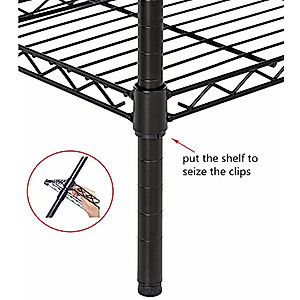 S AFSTAR Safstar Clothing Garment Rack Heavy Duty Wire Shelving Closet Clothes Stand Rack Double Rod Wardrobe Metal Storage Rack Freestanding Cloth Armoire Organizer (1 Pack)