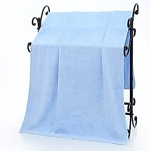 Smalibal 35x75cm Face Towel, Superfine Fiber Shower Towels, Bath Towels Hand Towels, Wash Cloth Towel, Face Washcloths for Bath, Hand, Face, Gym and Spa, Home, Office Blue