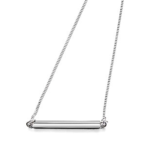 CISHOP Minimalist Balance Sterling Silver Bar Pendant Necklace for Women