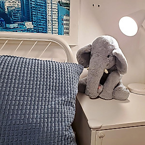 WEIGEDU 13" Gray Elephant Stuffed Animal - Plush Toy for Boys, Girls, Kids, Baby Shower, Bedtime, Birthday