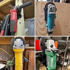 Famiron 2 PCS Angle Grinder Holder,Angle Grinder Stand Tool Wall mount Bracket for 5inch Grinder,Angle Grinder Storage Rack for Cutters,Polishers