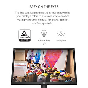 HP V222vb FHD Monitor, 1080p VA Display, 75Hz Refresh Rate, 21.5-inch Computer Screen, TÜV Certified Low Blue Light Mode, Ergonomic Tilt, 3000:1 Contrast Ratio, HDMI & VGA Ports, VESA Mounting (2021)