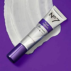 No7 Pure Retinol Eye Cream - 0.5% Retinol Eye Cream for Fine Lines and Wrinkles - Collagen Peptides + Shea Butter Moisturize & Lift Skin - Fragrance Free Anti Aging Eye Cream (0.5 oz)