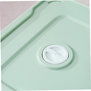 apofly 3PCS Fridge Food Holder Dumpling Storage Box Case Food Organizer Tray Container Single Layer Stackable with Lid Plastic Green