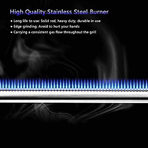 Uniflasy 7507 Grill Replacement Part Kit for Weber Genesis Silver A, Spirit 200 Series, Spirit 500, Spirit E-210, Spirit E-200, S-200, S-210 7507 Grill Burner Tube Set with 7535 Flavorizer Bar, 7534