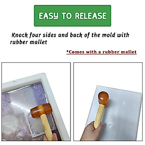 Kalinta No Seal Reusable Epoxy Mold, 23.6x15.7x3 Inches Large Resin Mold for River Table, Cutting Board, River Coffee Table, Resin Art, DIY Art Home