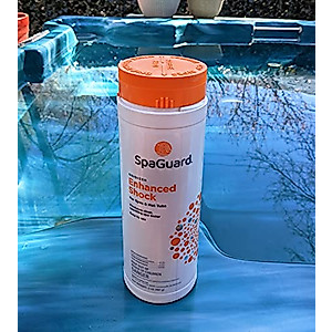 SpaGuard Enhanced Shock 2lb with LeisureQuip ScumBoat Scum Absorber and LeisureQuip Hot Tub Care E-Book