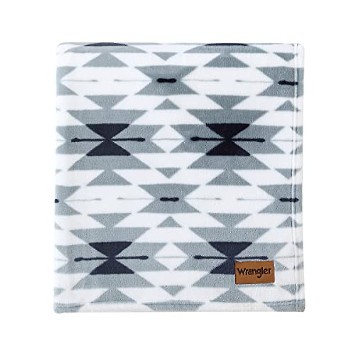 Wrangler - Throw Blanket, Ultra Soft Plush Fleece Blanket (Navajo Blue, Oversized Throw) 50 x 70