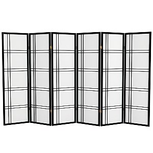 Red Lantern DC60-BLK-6P Room Divider, 6 Panel, Black