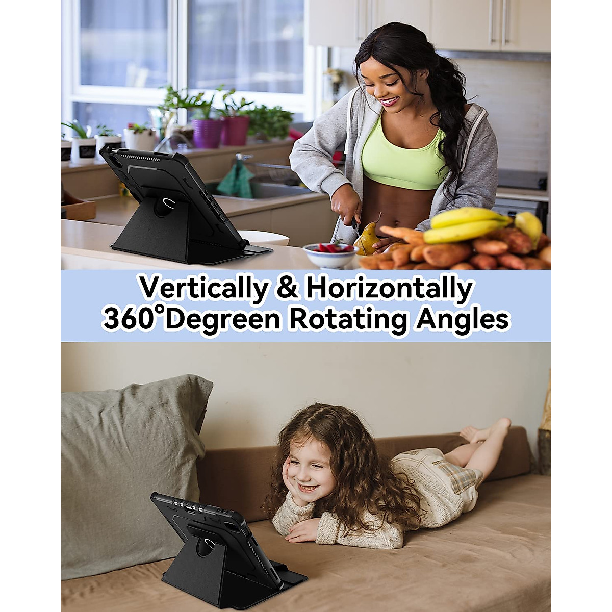 GILLKIN for iPad Air 11 inch Case 2024 & iPad Pro 11 inch 4th/3rd/2nd Generation,Heavy Duty Leather Shockproof Case with Stand, Pencil Holder, Auto Wake/Sleep iPad Air 5th/4th Gen Case