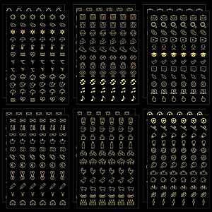 36 Sheets Clear Gold Foil Planner Stickers Monthly Planner Stickers Icons Sticker Book Planner Stickers and Accessories for Journals Planning Scrapbooking Holiday Seasonal General Event 1000+ Stickers