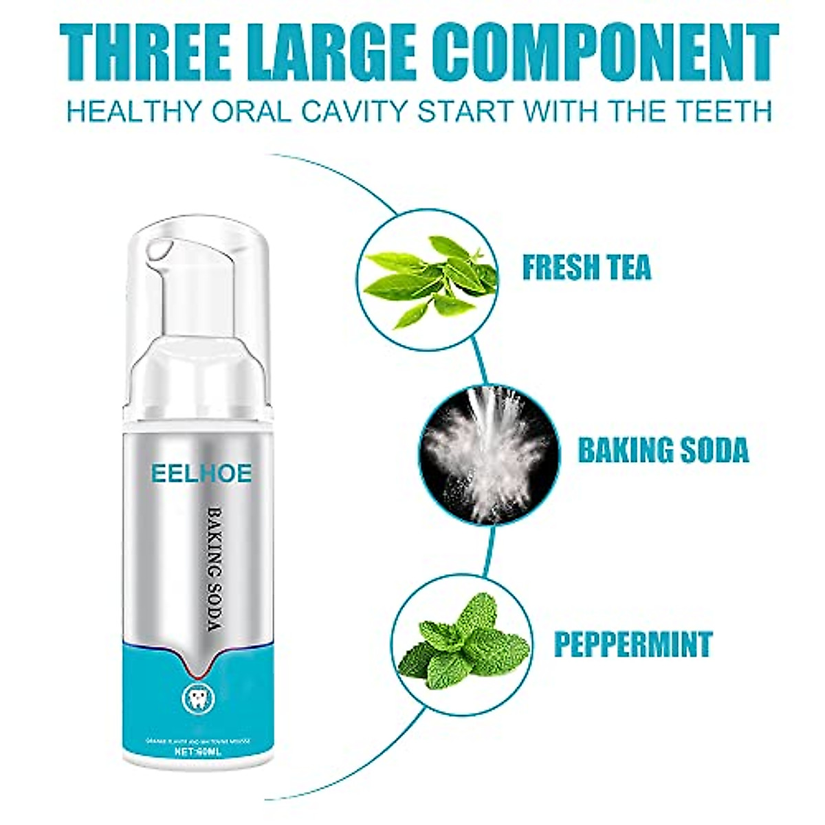 CCYP Brightify Deep Cleaning Foam Toothpaste,Deep Cleansing Foam Toothpaste Eelhoe, Teeth Whitening Toothpaste, Baking Soda Toothpaste, Intensive Stain Removal Toothpaste (1pcs)