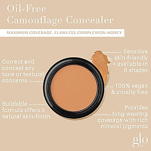 Glo Skin Beauty Oil-Free Camouflage Concealer - Correct and Conceal Imperfections, Blemishes & Dark Spots, Nourishing Makeup for a More Even Complexion (Honey)
