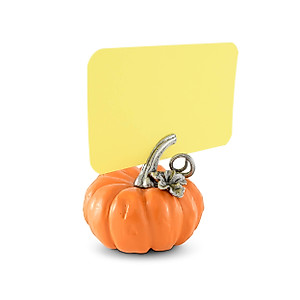 Vagabond House Resin Pumpkin Place Card Holder/Cheese Markers 2 inch Diameter