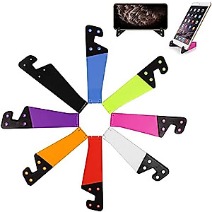 8 PCS Universal Pocket-Sized Colorful Portable Foldable V Model Mobile Phone Holder, SourceTon Desktop Stand Mount Holder Cradle Compatible with iPads,Tablets,E-Readers,Cellphones, Kindles, Pack of 8