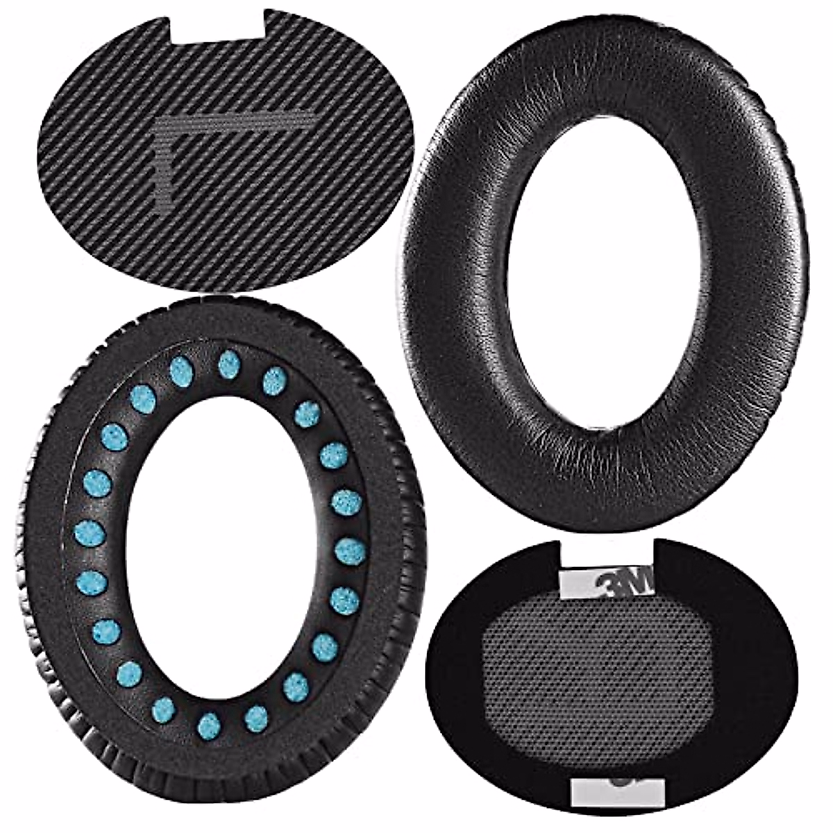 QC25 Replacement Pads Ear Soundlink Earpads Cover Ear Cushion Kit Headphone Earcups Compatible with Bose Soundtrue/Soundlink/Quietcomfort 25 Wireless Headphones ii Cushions .(Black)