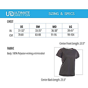 Ultimate Direction Womens Ultralight Running T-Shirt, Basalt, X-Small