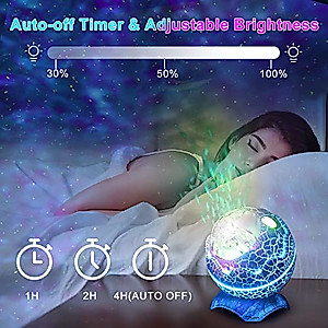 Galaxy Projector for Bedroom, Dinosaur Egg Star Projector Night Light with Remote Control, Nebula Led Lamp Bluetooth Speaker & White Noise Suitable for Ceiling Decor Adult Kids Bedroom Home Party