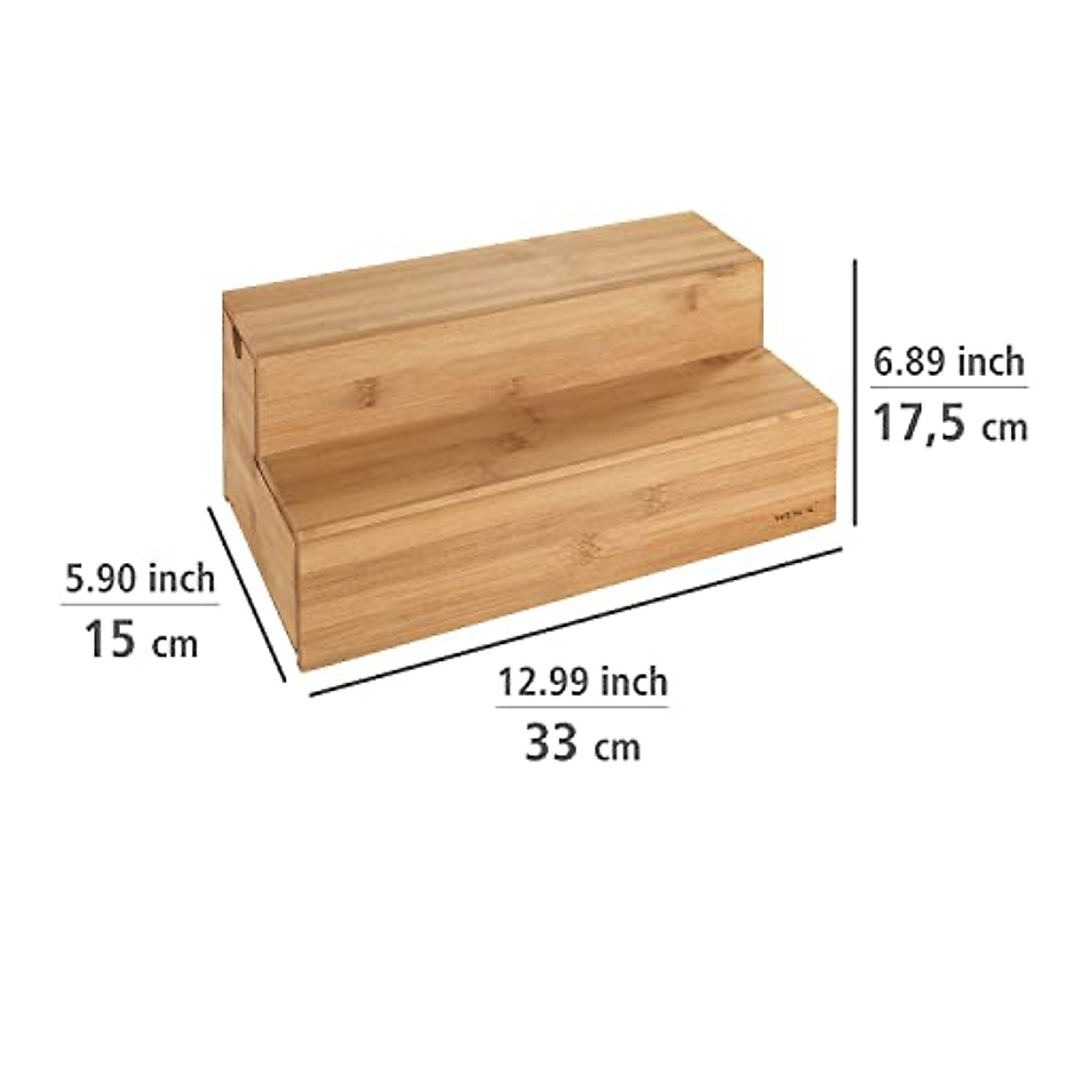 WENKO Bamboo Tea Bag Organizer with Drawer, Tea Bag Storage Container, Coffee and Tea Caddy for Kitchen, Tea Station, Tea Bag Holder, Coffee Bar Accessories and Organizer, 13 x 6.7 x 5.9 in