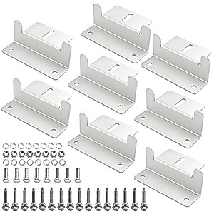 WMYCONGCONG 8 Pack Solar Panel Mounting Bracket with Nuts and Bolts Aluminum Z Brackets Roof Solar Panels Bracket for RV Roof Boat Wall Off Grid Installation