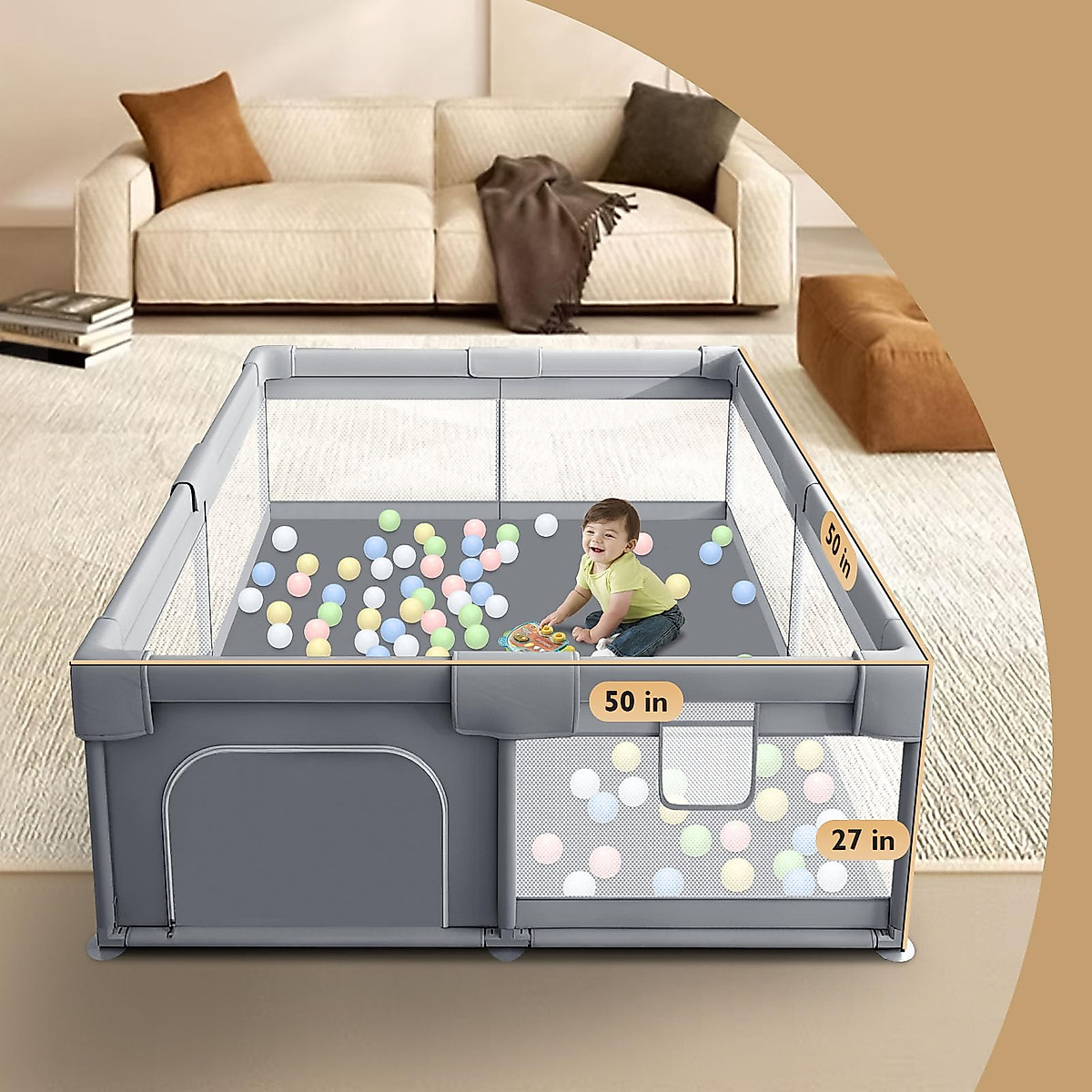 Baby Pack N Play Playards Safe Gate Free Moms Hand and Attention