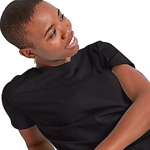 Hanes Essentials Oversized T-Shirt Pack, Cotton Tee for Women, Relaxed Fit, 3-Pack, Black