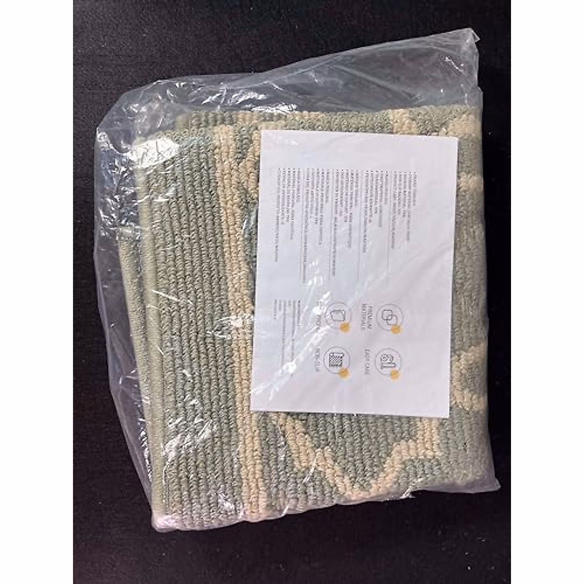 THRILRUG Indoor Door Mat,Non-Slip Absorbent Machine Washable Entrance Rug, Low-Profile Front Door Mat for Back Door Inside Rugs for Entryway-Sage Green Trellis (Green Trellis, 24"x36"/60x90cm)