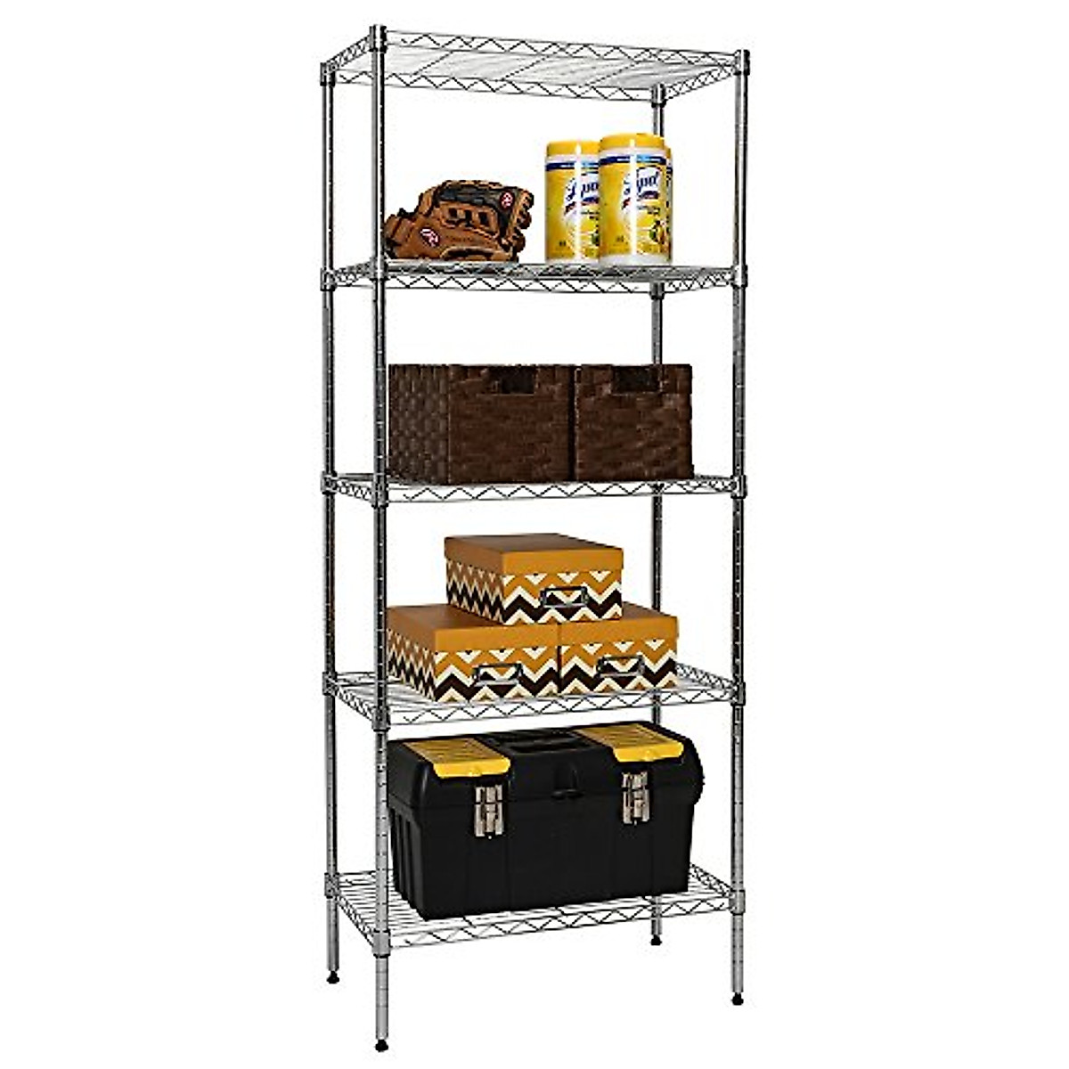 Apollo Hardware Chrome 5-Shelf Wire Shelving 24"x14"x60" (Chrome)