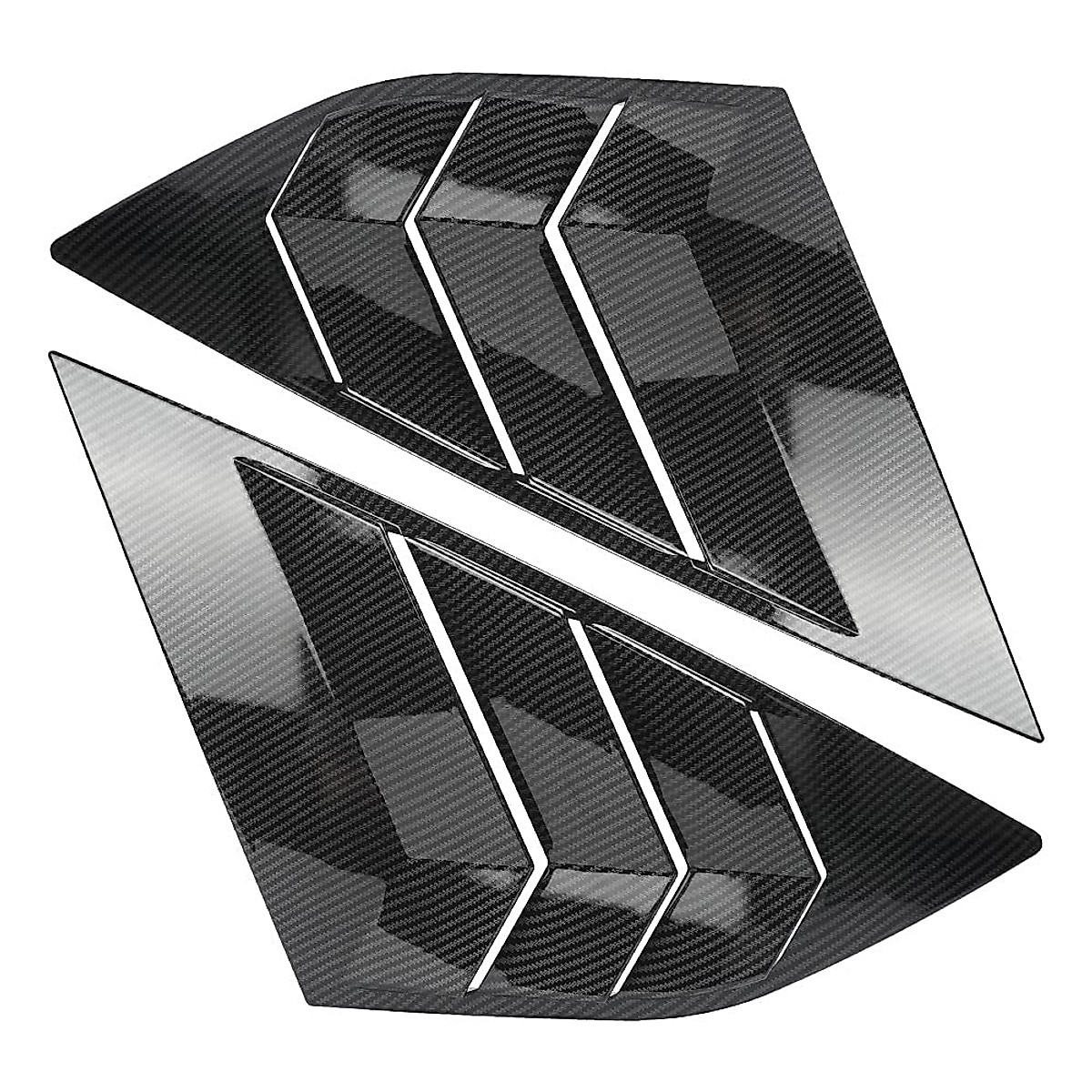 DLOVEG Rear Side Window Louvers Compatible for Ford Focus ST RS MK3 Hatchback Accessories 2012-2018 Air Vent Scoop Cover Louver (Carbon Firber)