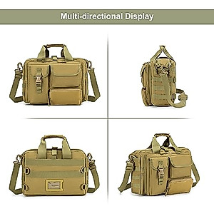 Stypos Tactical Messenger Bag, 17.3 Inch Tactical Briefcase for Man Military Laptop Bag Messenger Shoulder Bag (Black)
