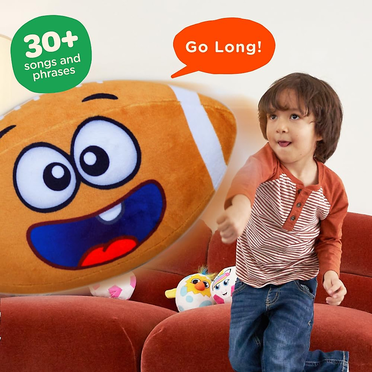 Move2Play, Hilariously Interactive Toy Football with Music and Sound Effects, Ball for Toddlers, Birthday Gift for Boys and Girls 1, 2, 3+ Years Old