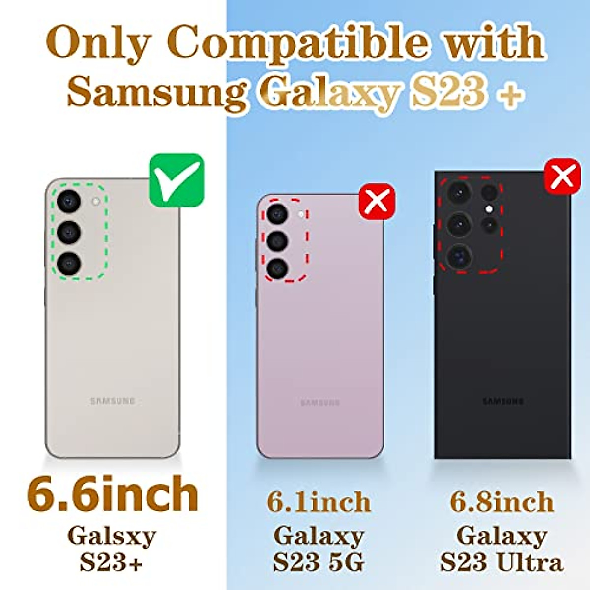 Loheckle for Samsung Galaxy S23 Plus Case for Women, Designer Square Cases for Samsung S23 Plus Case with Ring Stand Holder and Lanyard, Stylish Bees Luxury Cover for Galaxy S23+