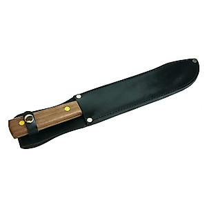 Generic 10 inch Knife Sheath - Made to Fit 10-Inch Old Hickory Butcher Knives OKC Leather with Belt Loop in Color Black (10 Inch)